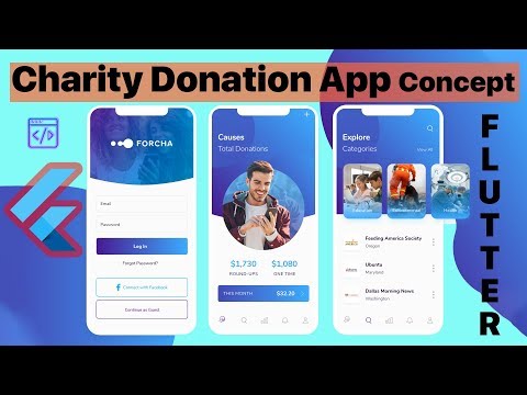 Flutter Charity Donation App Concept | Speed Code | GitHub Link | FlutterX