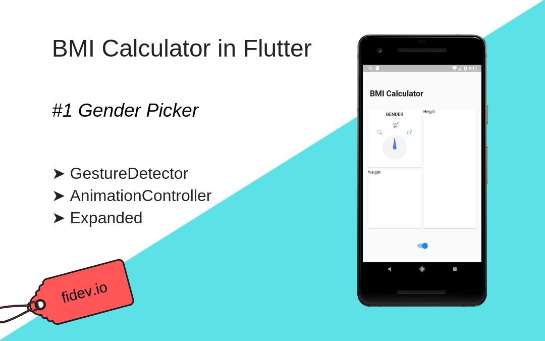 BMI Calculator Part I Gender FlutterX