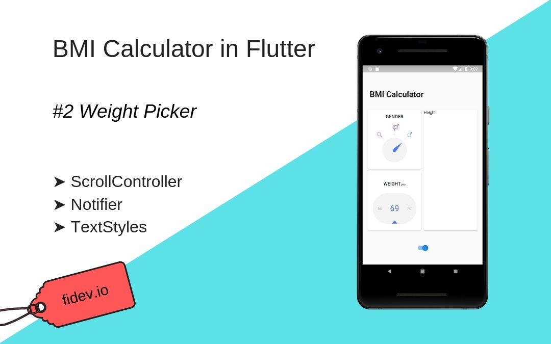 BMI calculator in Flutter – Part 2 – Weight | FlutterX